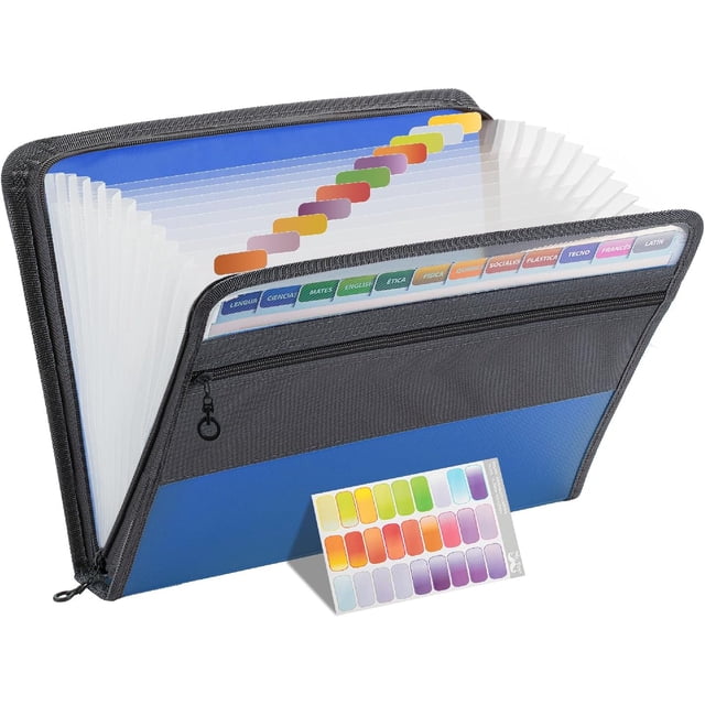 Mr. Pen- Accordion File Organizer, 13 Pockets, Blue, Document Organizer ...