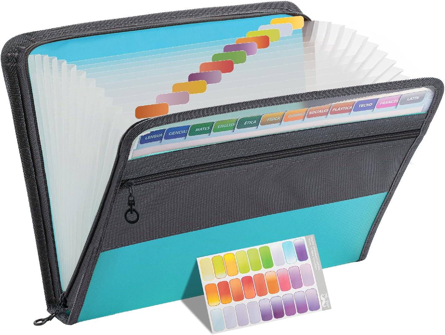 Mr. Pen- Accordion File Organizer, 13 Pockets, Green, Document ...