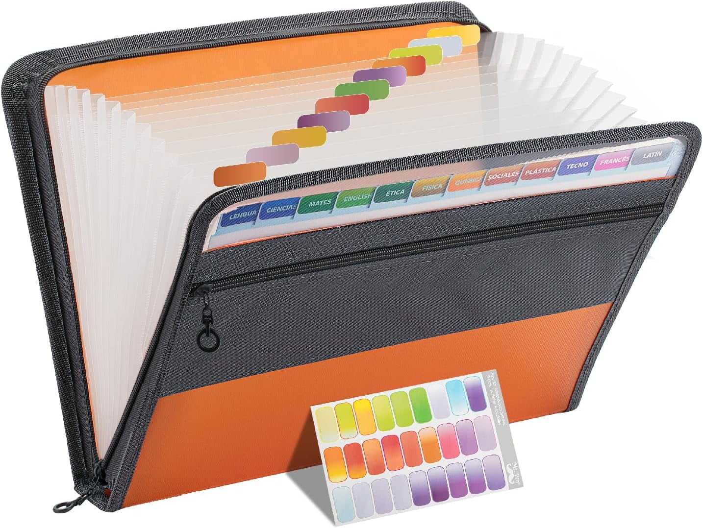 Mr Pen Accordion File Organizer 13 Pockets Orange Letter A4 Paper Document Accordion Folder
