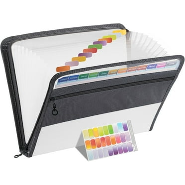 EKIND 7x4.5" Expandable Portable Folder, 13 Pocket Rope Accordion File ...