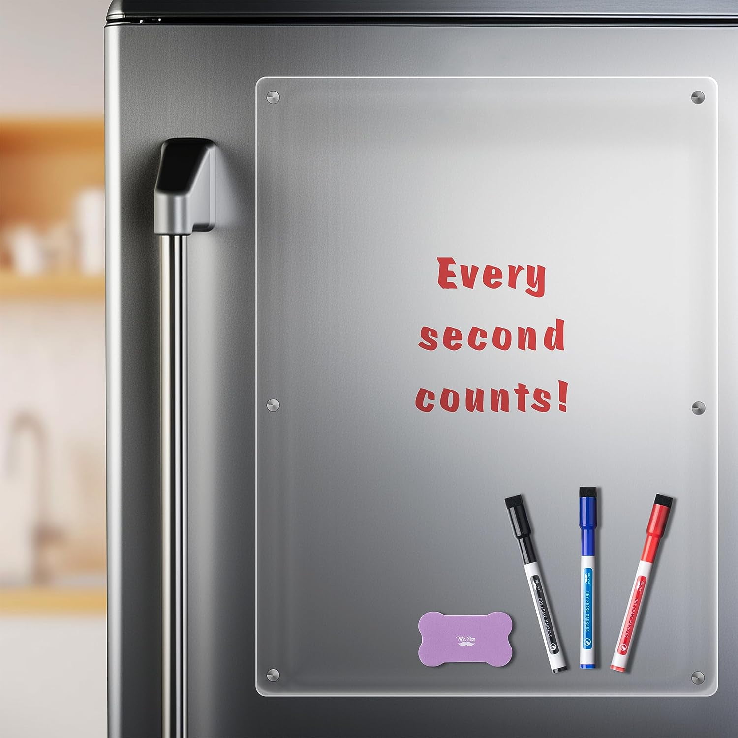 Mr. Pen- Acrylic Magnetic Dry Erase Board for Fridge, 15"x11" - Walmart.com