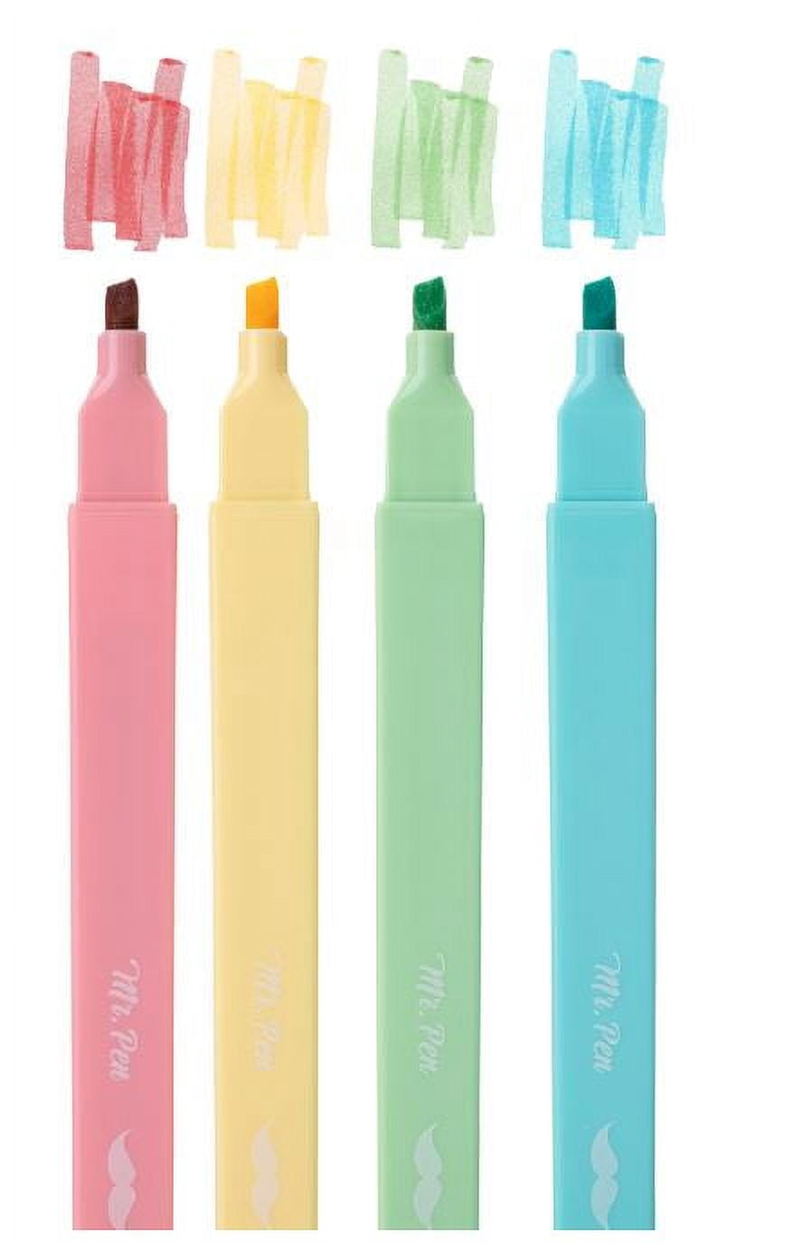 Mr. Pen- Aesthetic Highlighters, 4 Pcs, Chisel Tip, Candy Colors ...