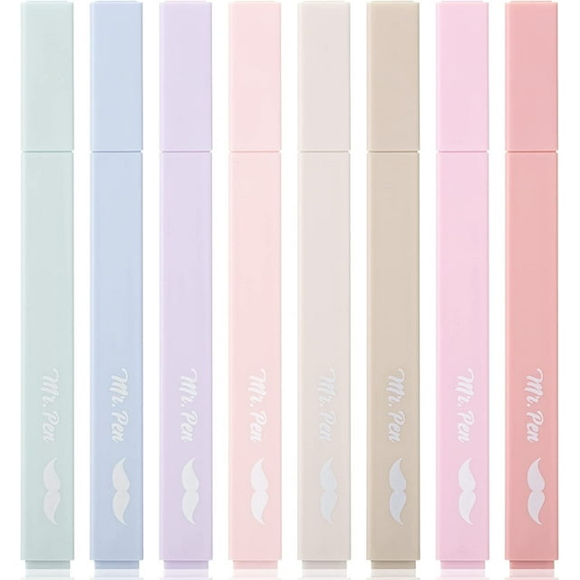 Mr. Pen- 8 Pcs Aesthetic Highlighters, Chisel Tip, Assorted Pastel ...