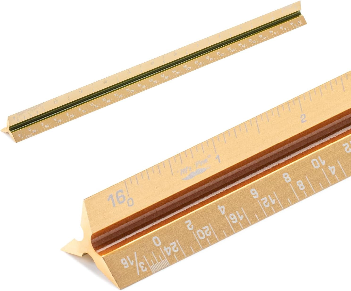 Mr. Pen- Architectural Scale Ruler, 12 inch, Gold, Aluminum Scale Ruler ...