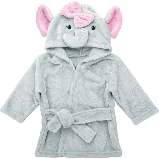 Mr. Pen- Baby Animal Face Robe, Unisex, 0-9 Month, Plush Baby Robe ...