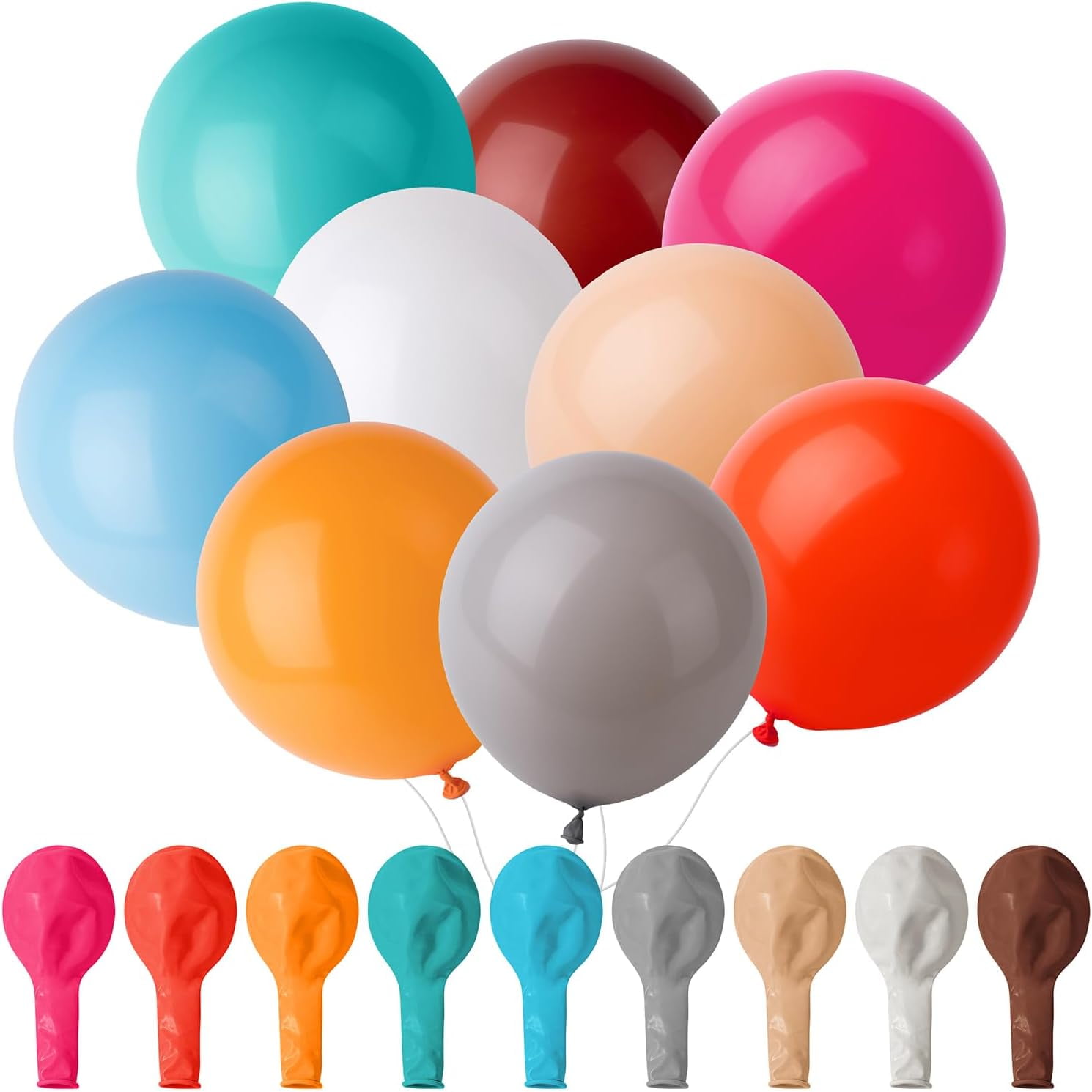 Mr. Pen- Balloons, 54 Pack, Assorted Colors, Party Balloons, Rainbow ...