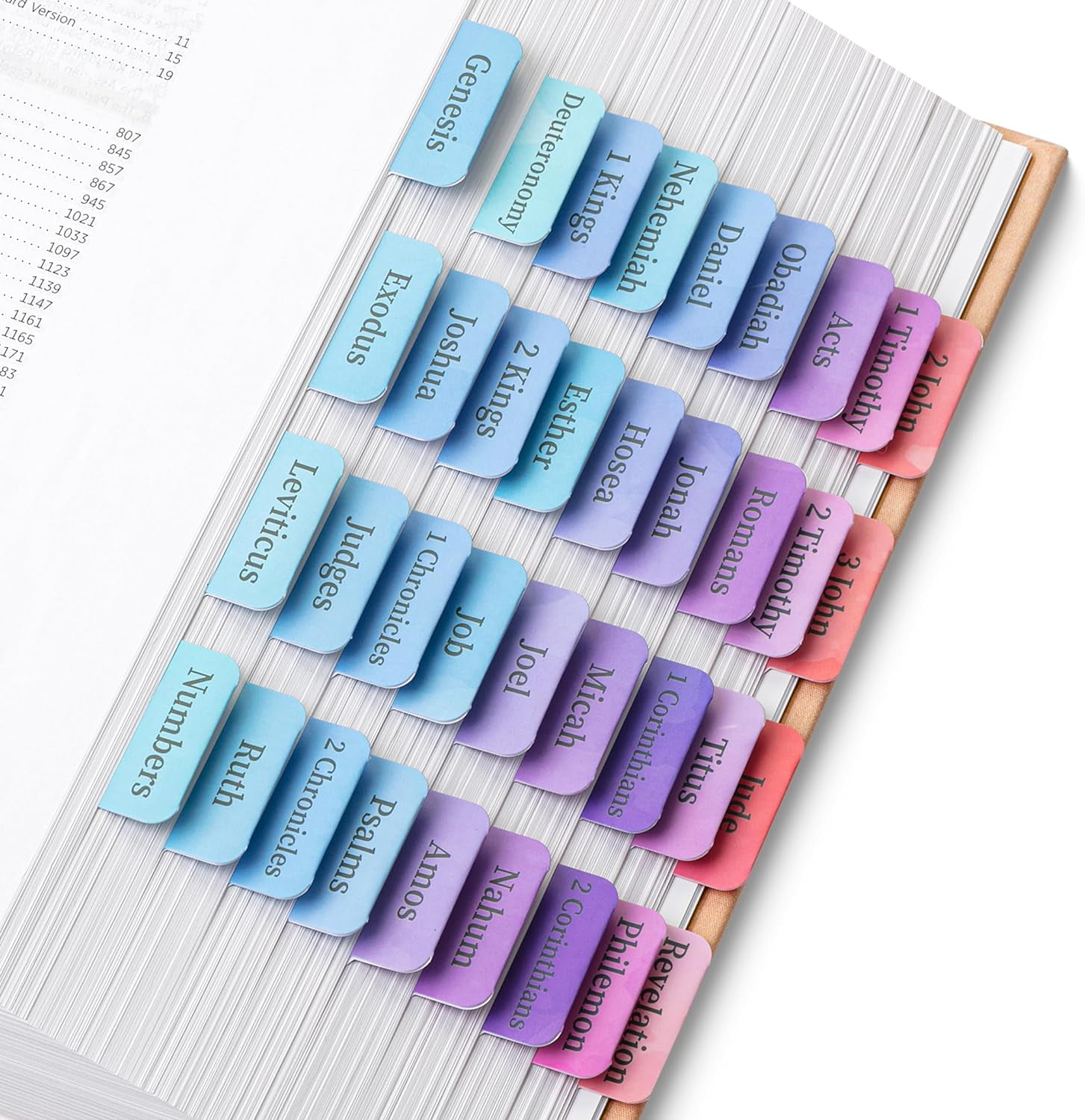Mr. Pen- Bible Tabs, 75 Tabs, Colorful, Laminated Bible Tabs for Women ...