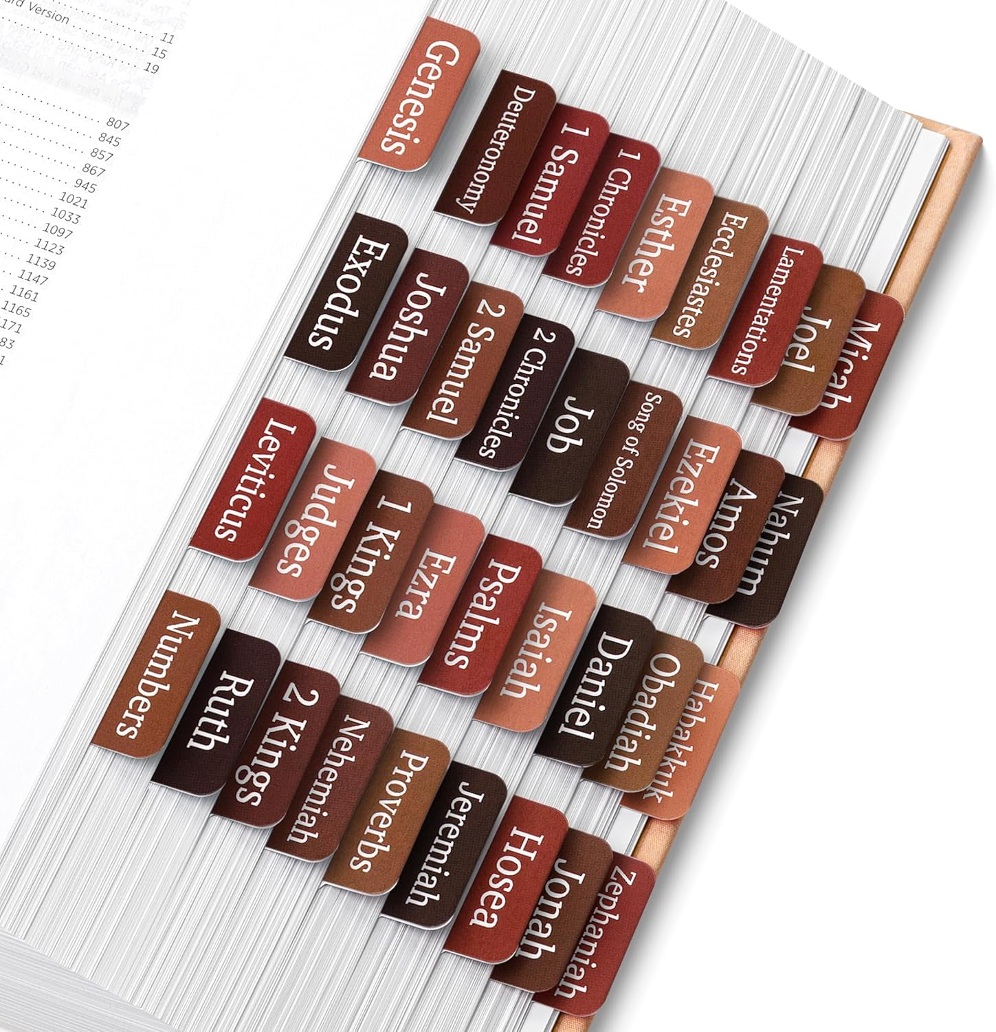 Mr. Pen- Bible Tabs, 75 Tabs, Hot Chocolate Glow, Laminated Bible Tabs ...