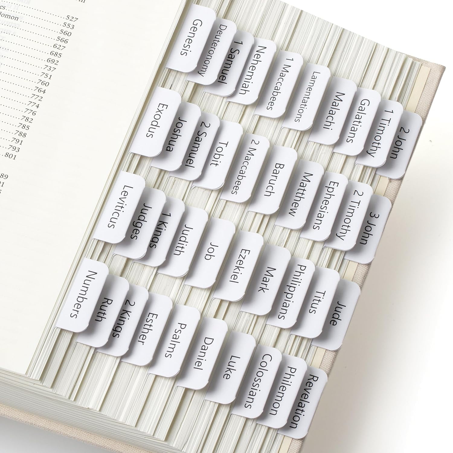 Mr. Pen- Bible Tabs, 75 Tabs, White, Laminated Bible Tabs for Women and ...