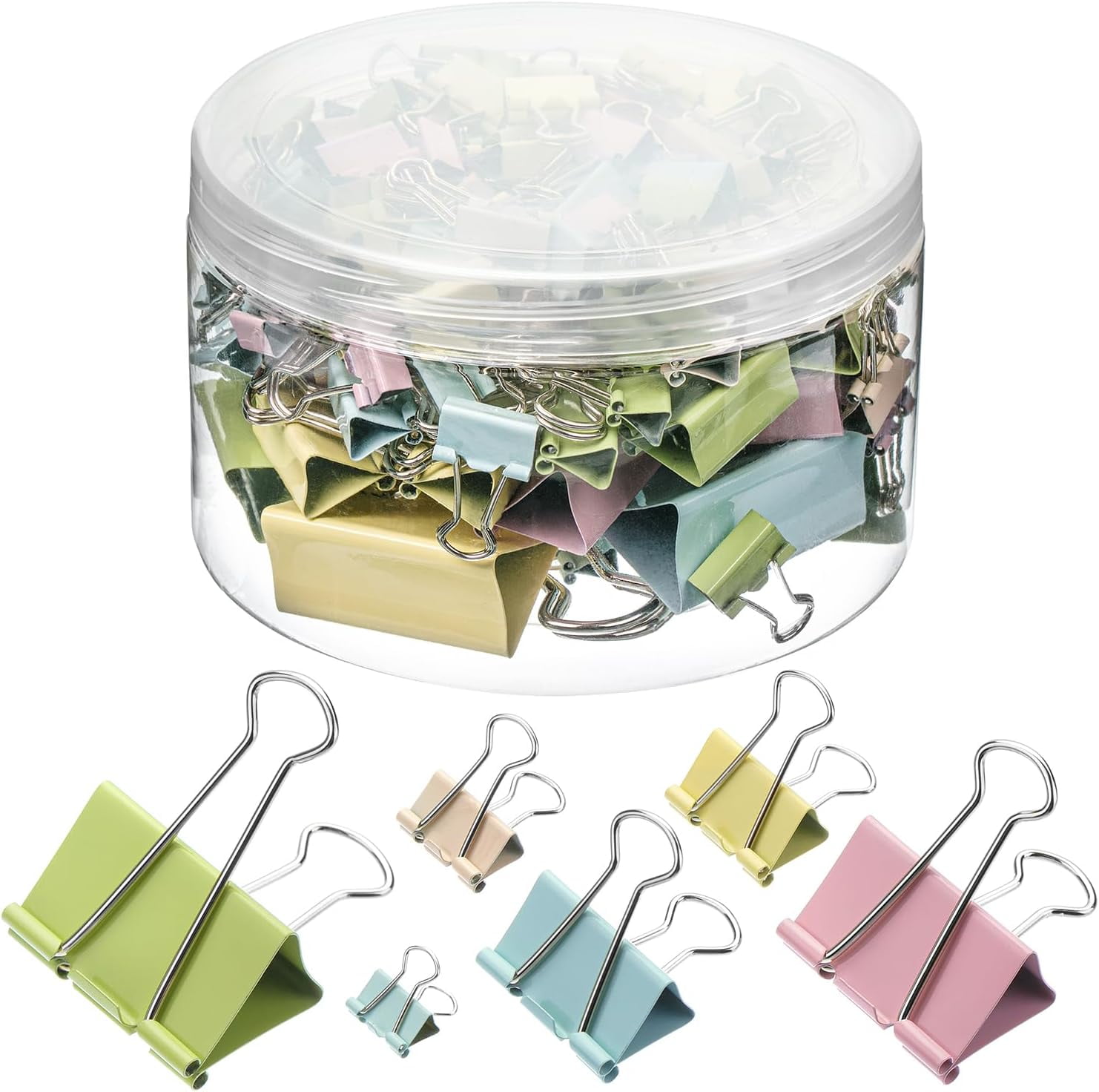 Mr. Pen- Binder Clips, 120 pcs, Assorted Sizes, Colorful Binder Clips ...