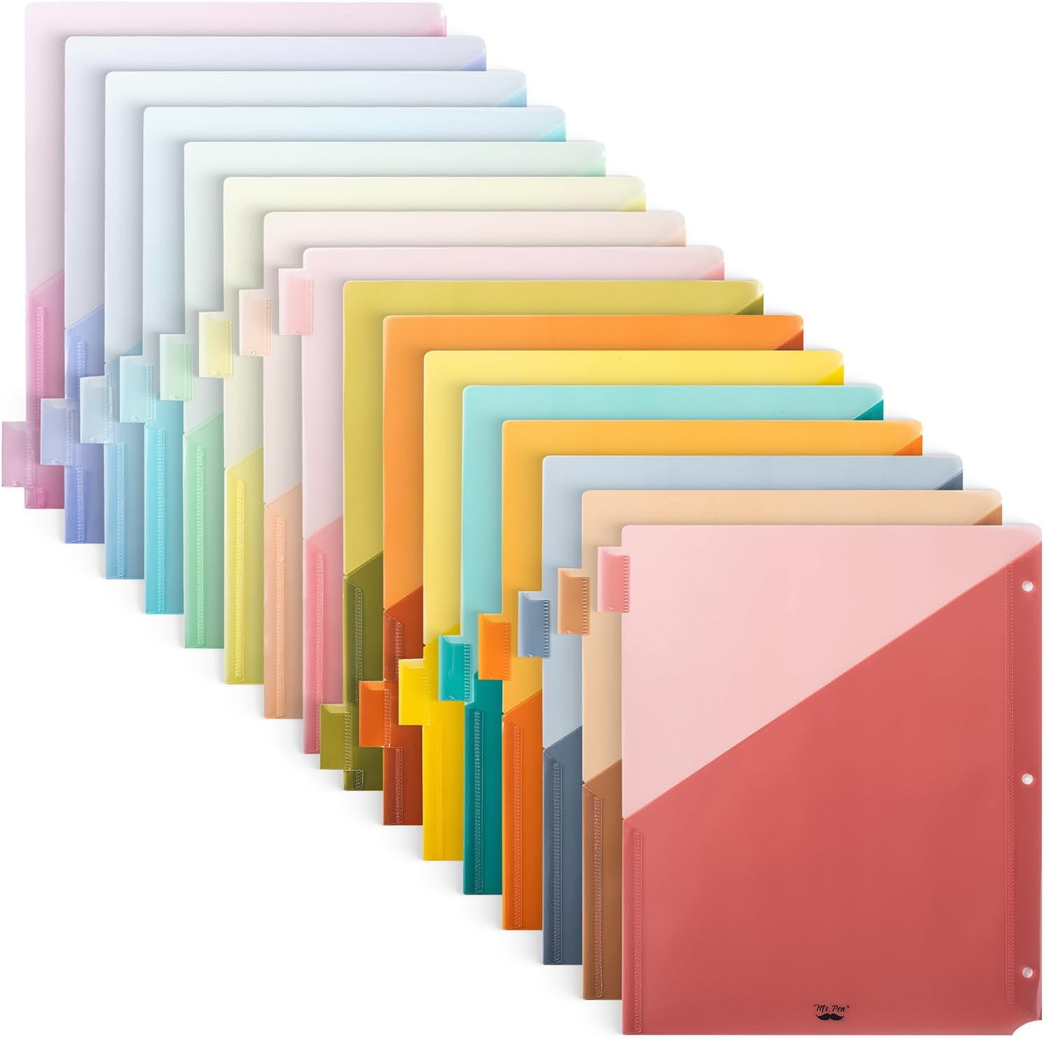 Mr. Pen- Binder Dividers with Pockets and Tabs, 8-Tab, 2 Sets, Colorful ...