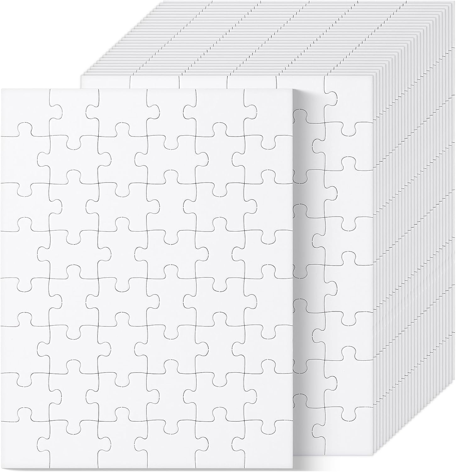 Mr. Pen- Blank Puzzle, 36 Pack, 48 Pieces/Pack, 8.5" x 11", White ...