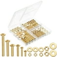 Mr. Pen- Bolts, Nuts, and Washer Assortment Kit, 113 pcs, Gold Nuts and ...