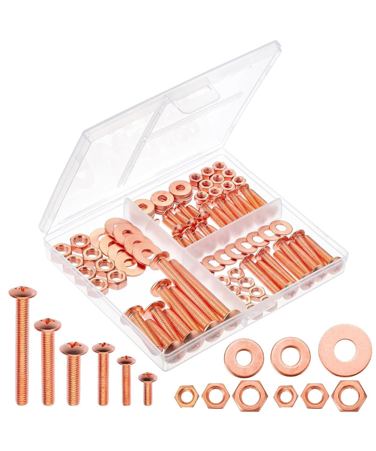 Mr. Pen- Bolts, Nuts, and Washer Assortment Kit, 113 pcs, Rose Gold ...
