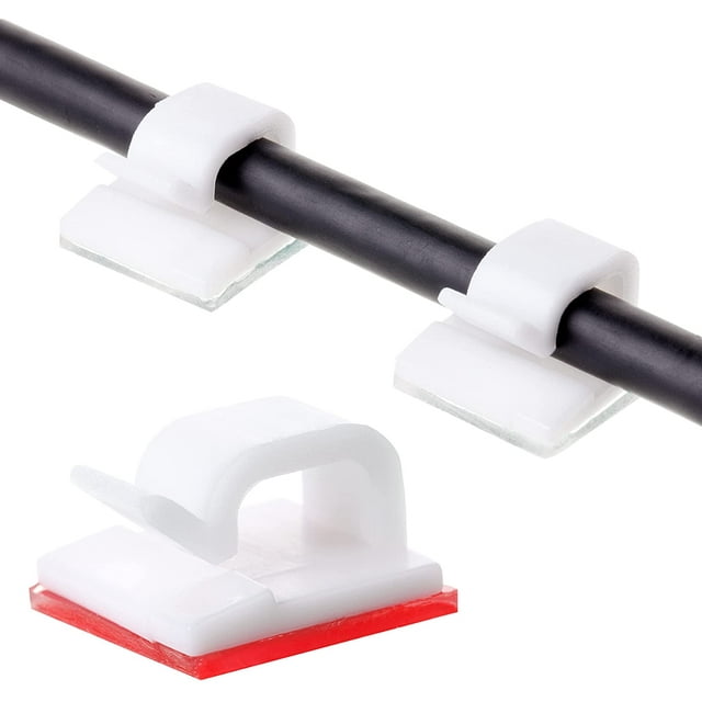 Mr. Pen- 30 Pack Adhesive Cable Clips, Wire Organizer, Desk & Wall ...