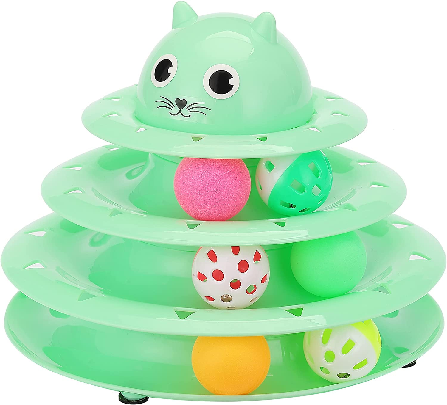 Mr. Pen- Exercise Rolling Move Cat Toy, 3-Level with Six Colorful Balls ...