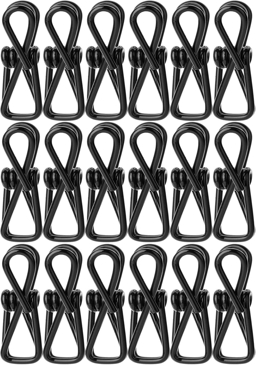 Mr. Pen- Chip Clips, 18 Pack, 2 Inch, Black, Utility PVC-Coated Clips ...