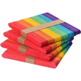 Mr. Pen Colored Craft Sticks, 200 Pack, 4.5 Inch, Smooth Birch Wood for ...