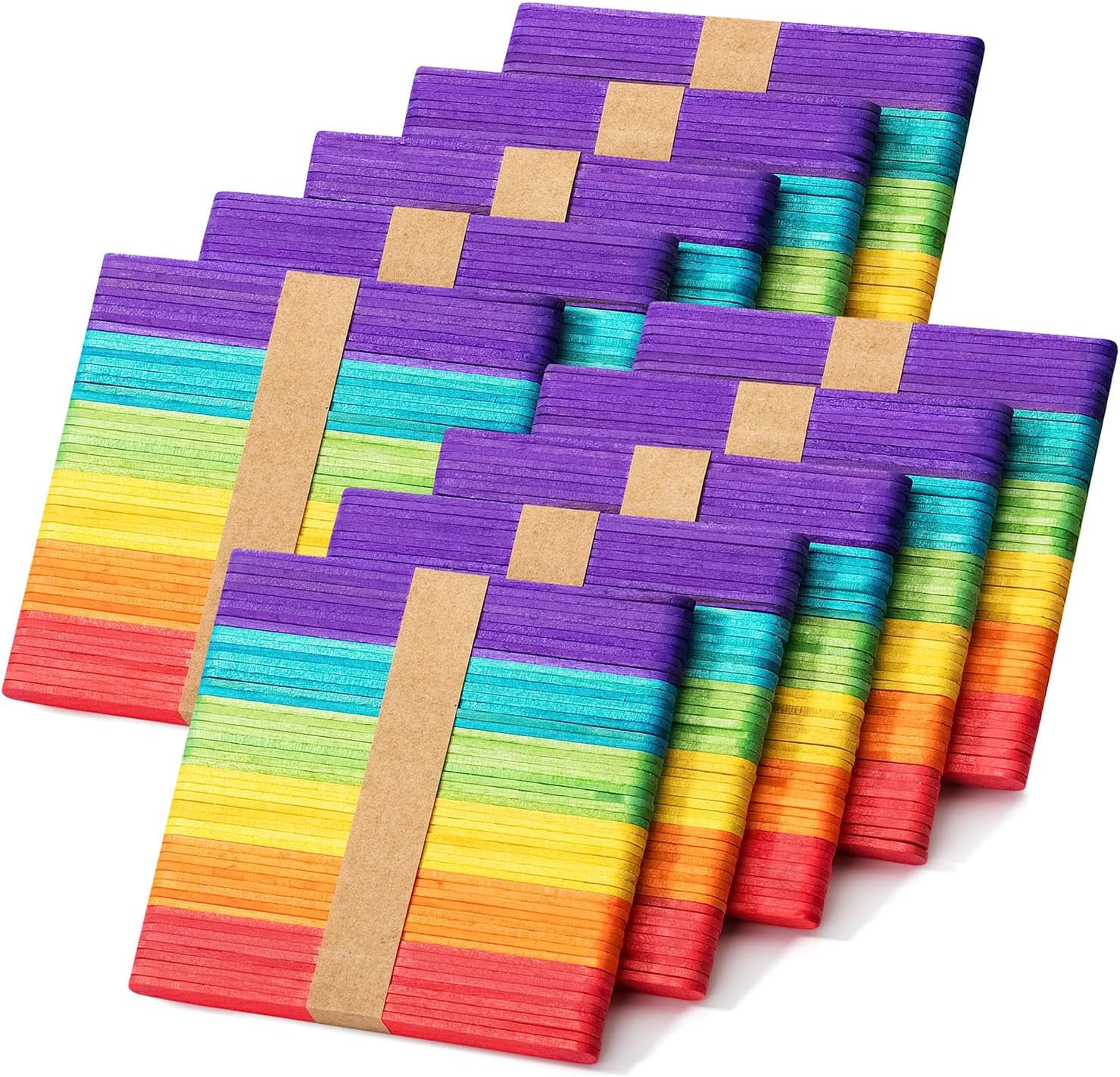 Mr. Pen- Colored Popsicle Sticks, 500Pack, 4.5 Inch, Craft Sticks ...