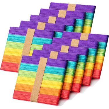 Mr. Pen- Colored Popsicle Sticks, 200 Pack, 4.5 Inch, Colored Craft ...