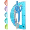 Mr. Pen- Compass and Protractor Set, Blue, Compass Geometry Tool ...