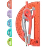 Mr. Pen- Compass and Protractor Set, Red, Compass Geometry Tool ...