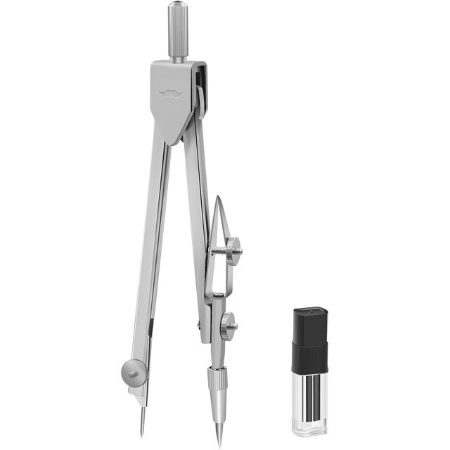 Mr. Pen- Compass for Geometry, Silver with Extra Leads, Metal Compass ...