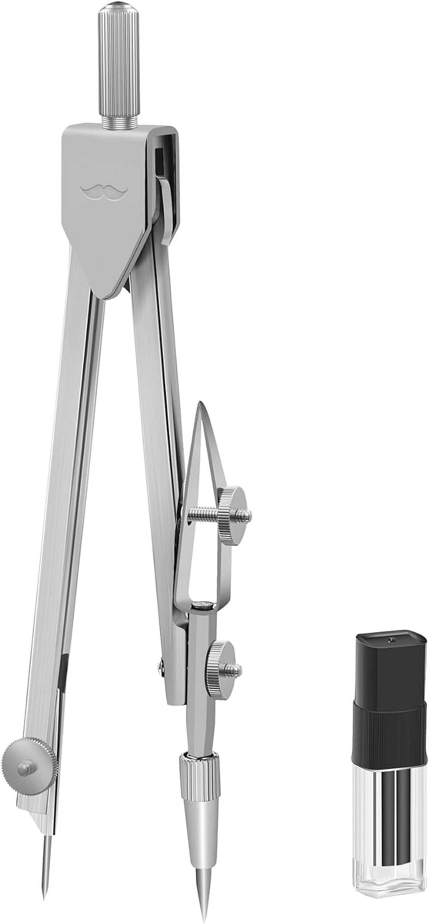 Mr. Pen- Compass for Geometry, Silver with Extra Leads, Metal Compass ...