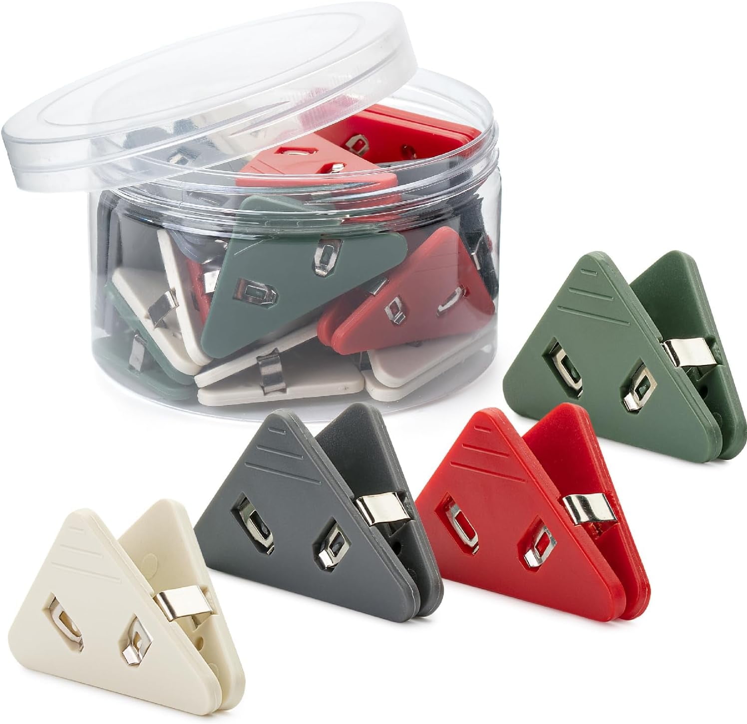 Mr. Pen- Corner Paper Clips, 20Pack, 4 Colors, Triangular File Corner ...