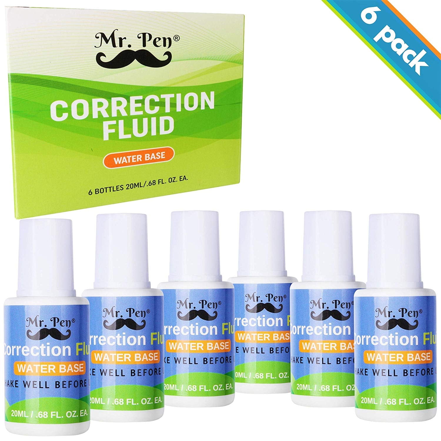 Mr Pen- 6 Pack Correction Fluid, White Out, Liquid Eraser, White Ink ...