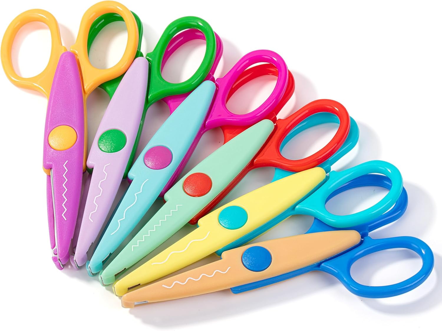 Mr. Pen- Craft Scissors Decorative Edge, 6 Pack, Spring Colors, Zig Zag ...