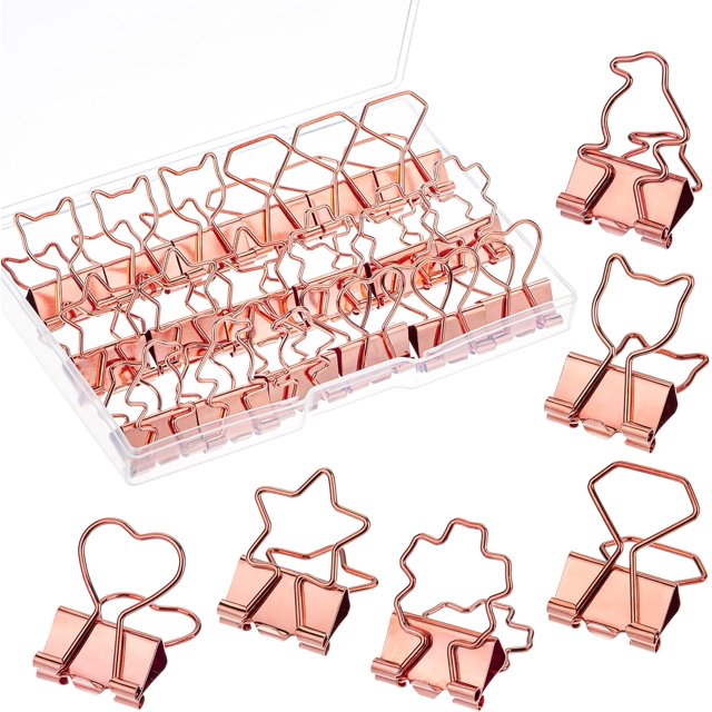 Mr. Pen- Cute Binder Clips, 18 pcs, 6 Styles, Binder Clips Medium ...