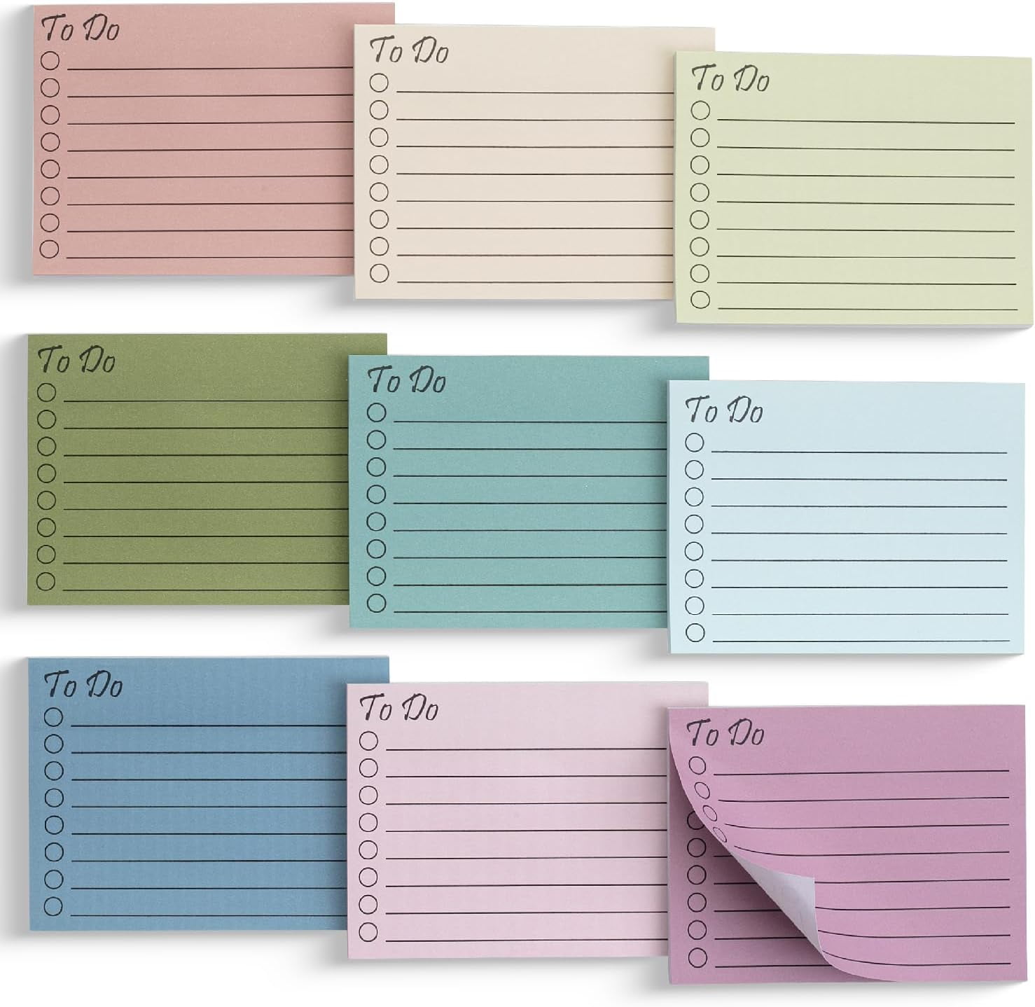 Mr. Pen- to Do List Sticky Notes, 3"x4", 9Pads, 450 Sheets, Earth ...