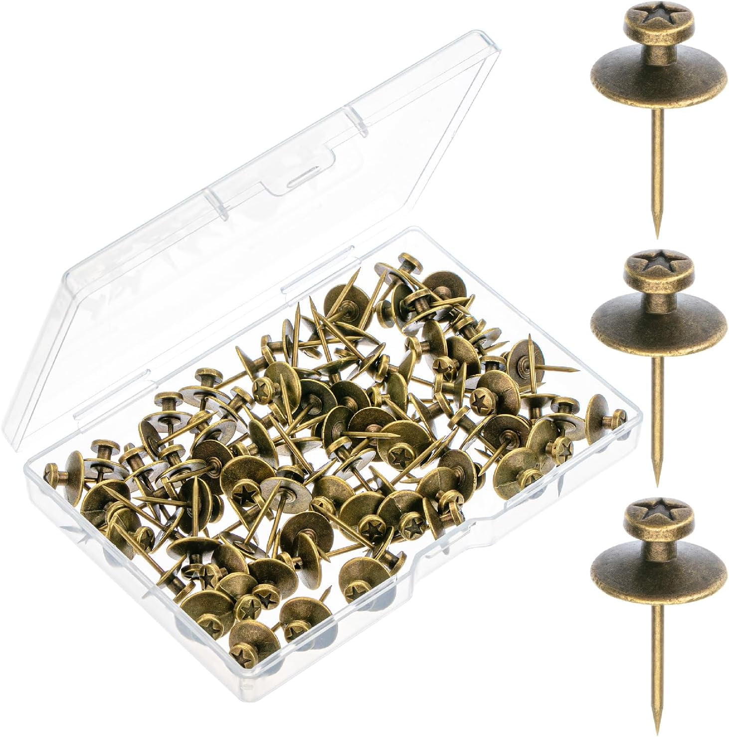 Mr. Pen- Double Headed Picture Hanging Nails, 80 Pack, Bronze, Picture ...