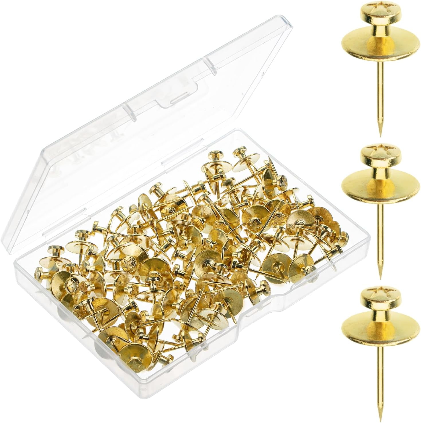 Mr. Pen- Double Headed Picture Hanging Nails, 80 Pack, Gold, Picture ...