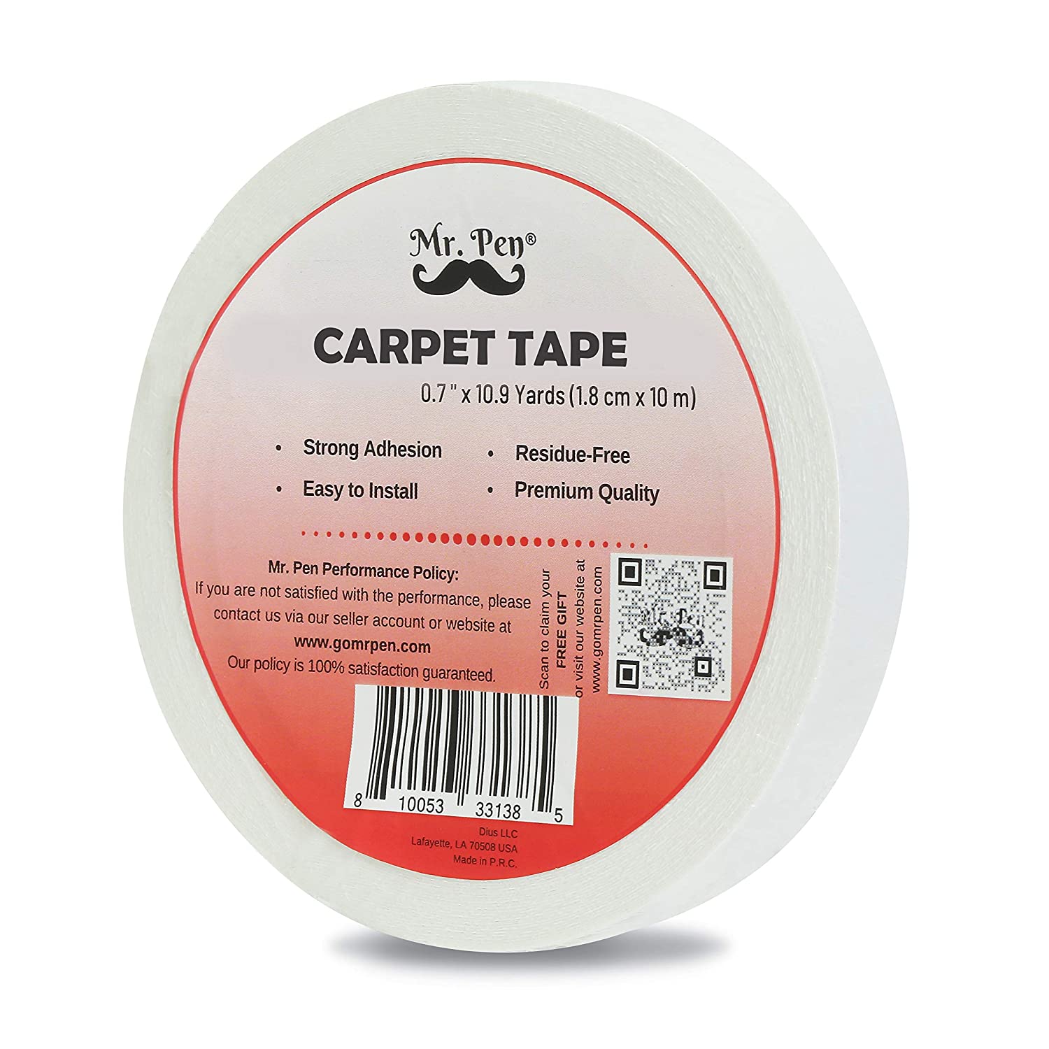Double-Sided Carpet Tape (2" Wide, 30' Long), Heavy Duty Adhesive ...