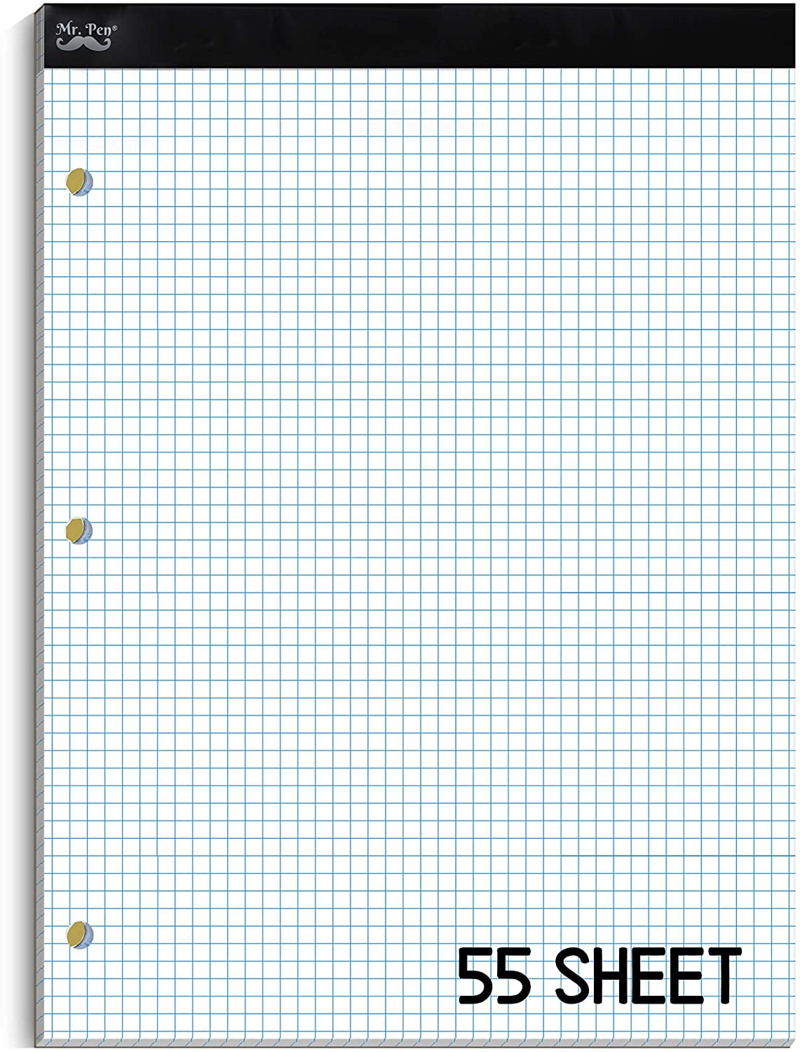 "Mr. Pen- 5x5 Engineering Graph Paper, 55 Sheets, 8.5""x11"", 3-Hole ...