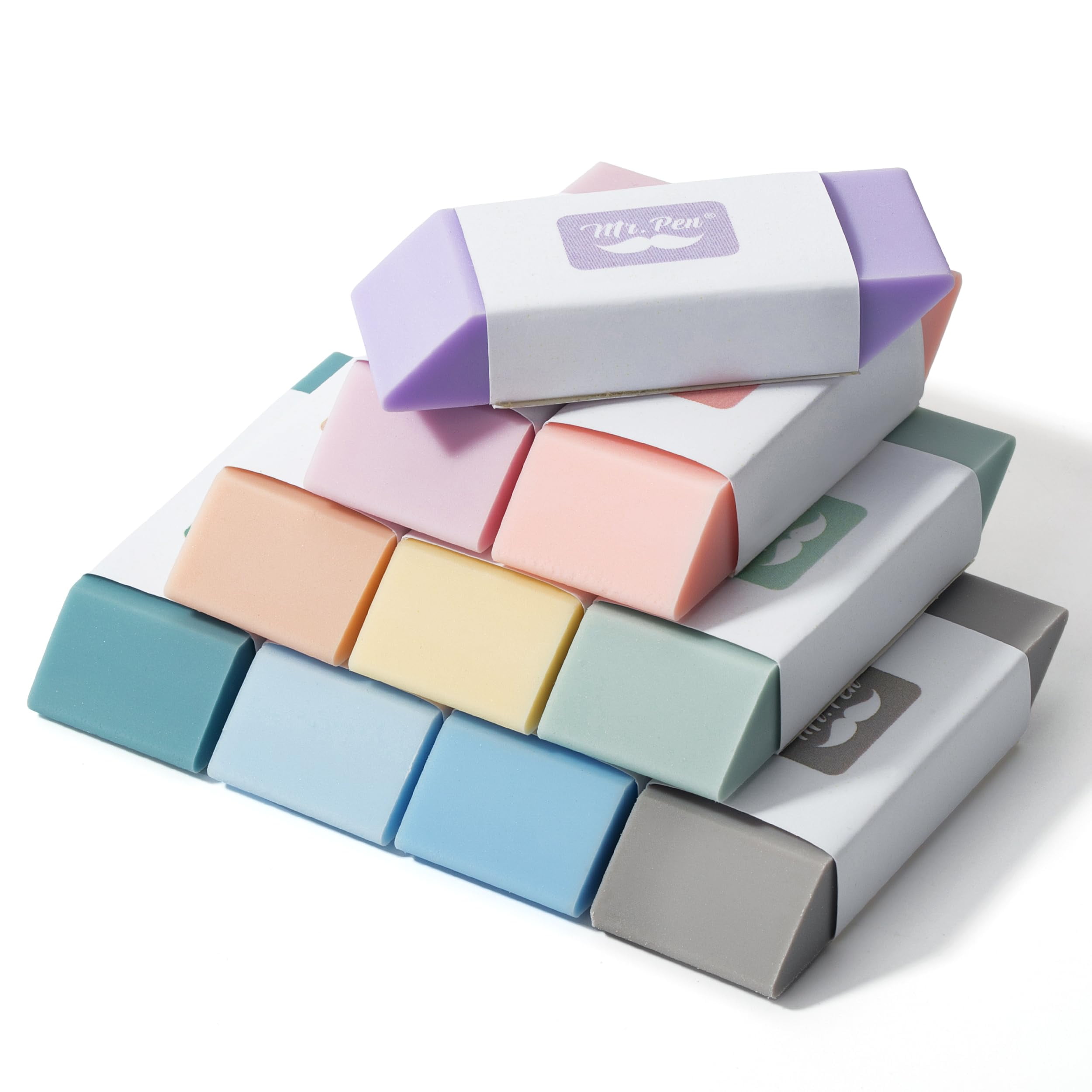 Mr. Pen- Erasers, 10 Pack, Pencil Eraser, Morandi Colors, Erasers for ...
