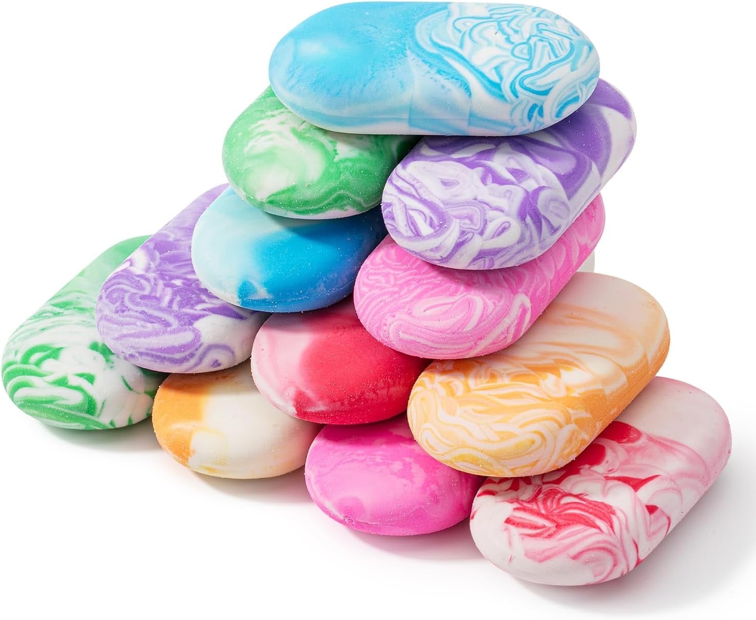 Mr. Pen Erasers 12 Pack Marble Pencil Erasers for Pencils with Vibrant ...