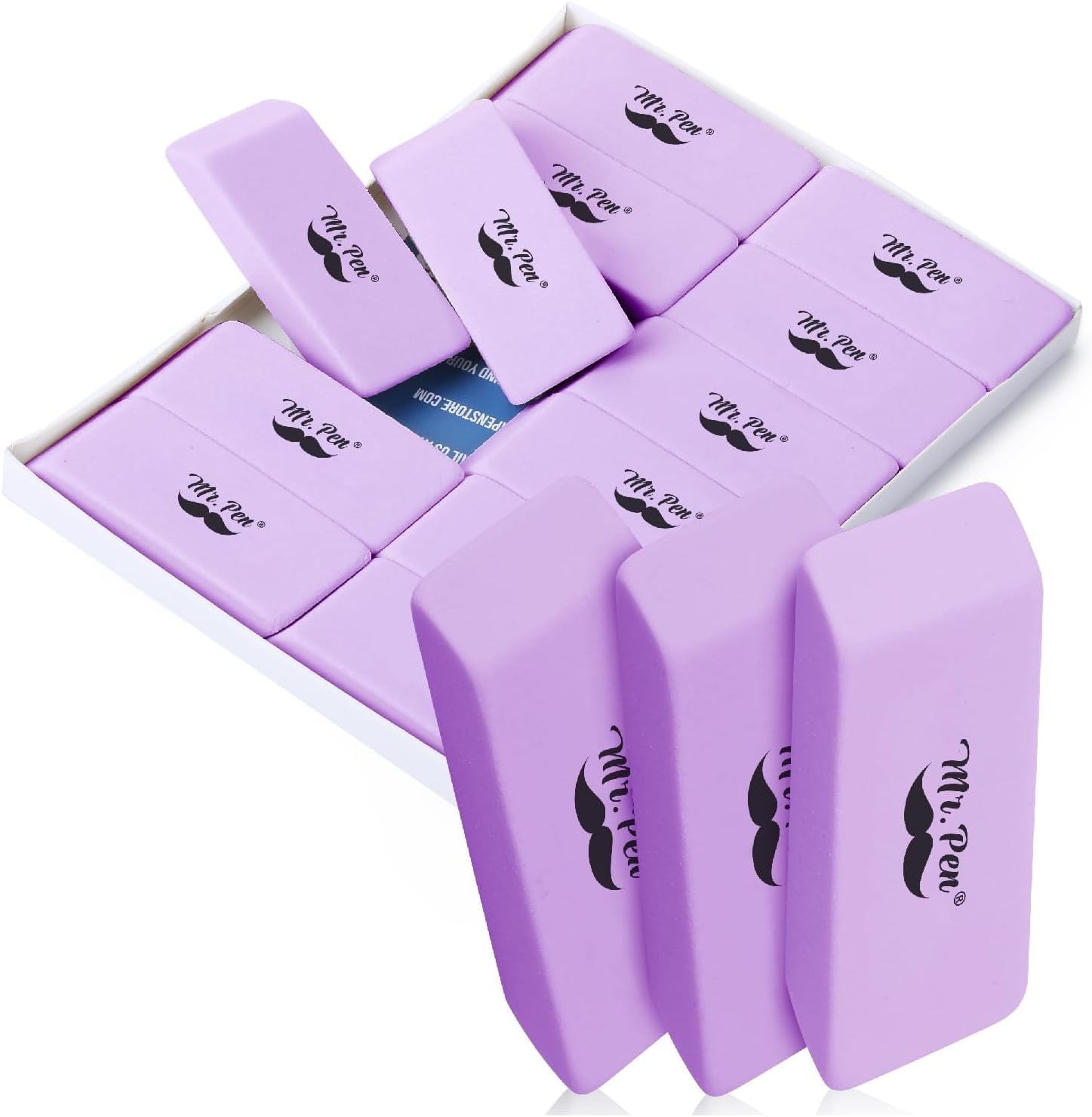 Mr. Pen, Erasers, 12 Pack, Purple Pencil Eraser for Pencils - Walmart.com