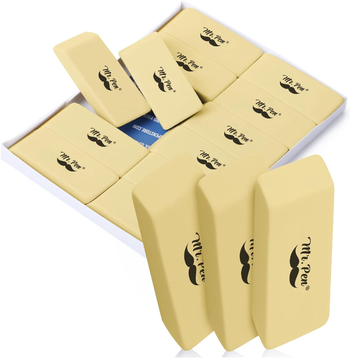 Mr. Pen- Erasers, 12 Pack, Yellow Pencil Eraser, Erasers for Pencils ...
