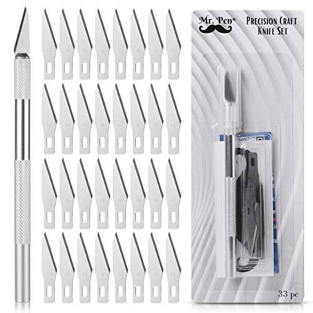 Mr. Pen- Exacto Knife, Craft Knife, 33 Piece, Exacto Knife for Crafting ...