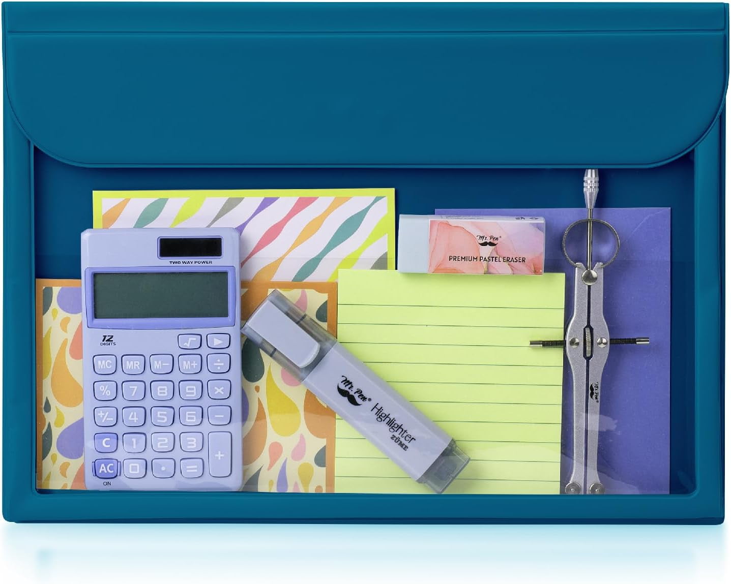 Mr. Pen- File Folder, Dark Blue Plastic File Folders Letter Size ...