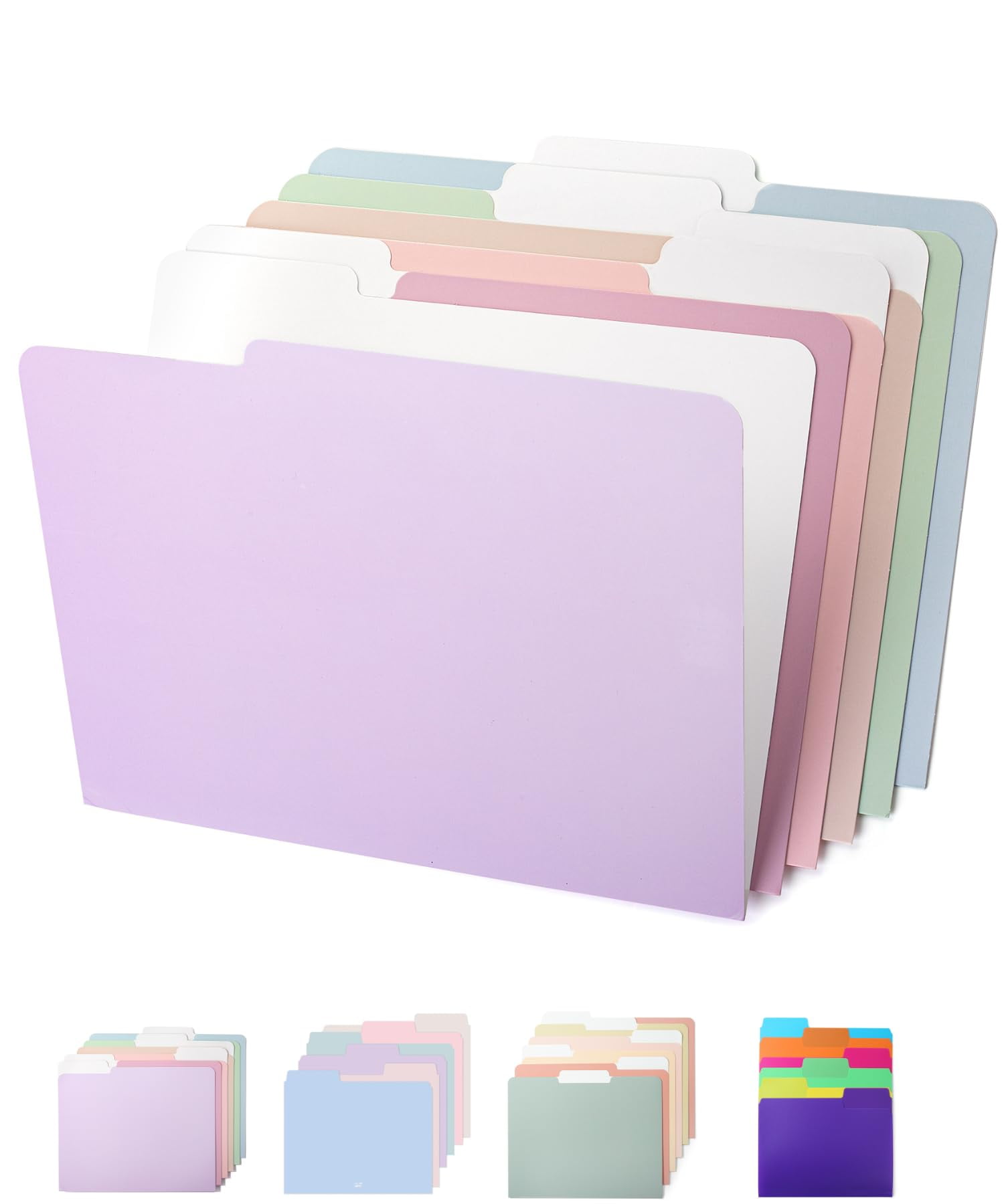 Mr. Pen File Folders, 18 Pack, Morandi Colors, 1/3-Cut Tab, Letter Size ...