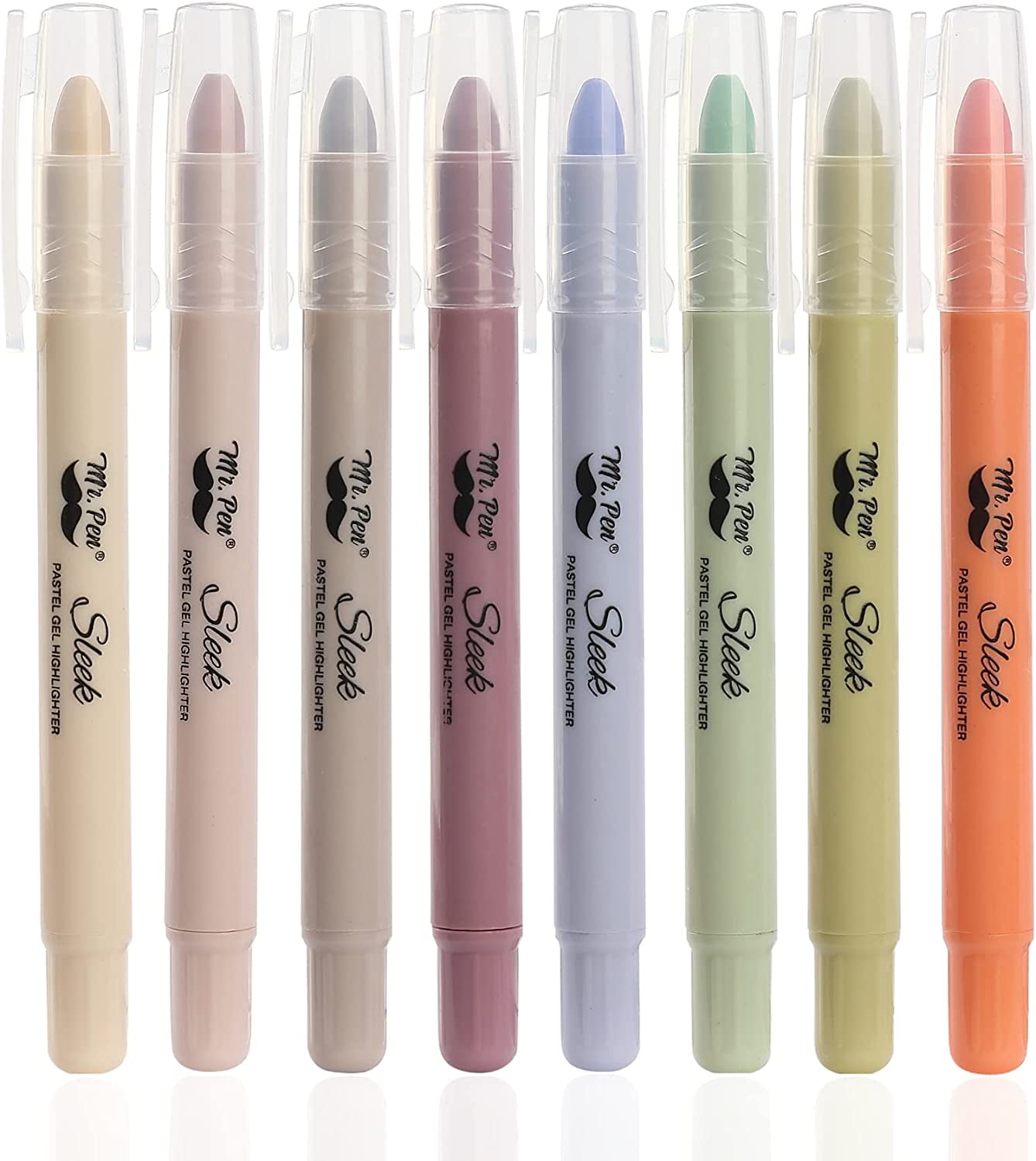 Mr. Pen- Gel Highlighter, 8 Pack, Pastel Colors, Bible Highlighters No ...