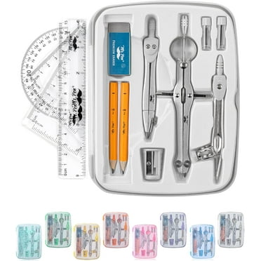Mr. Pen- 13 pcs Geometry Set, Math Compass & Protractor, Drafting Tools ...