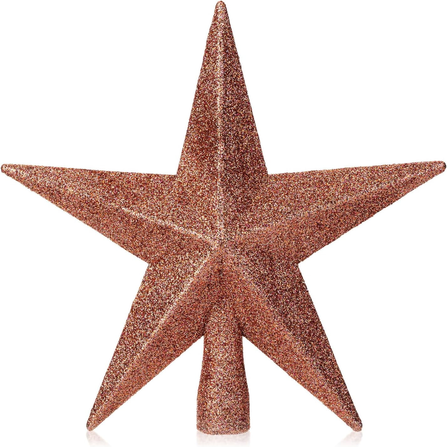 Mr. Pen- Glitter Star Tree Topper, 8-Inch, Rose Gold Star Christmas ...