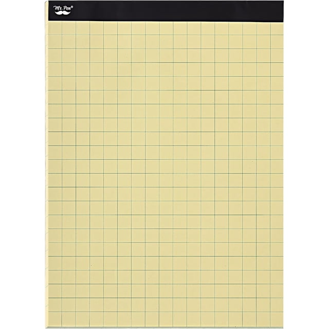 Mr. Pen 2x2 9"x12", Graph Paper, Yellow, 55 Sheets - Walmart.com
