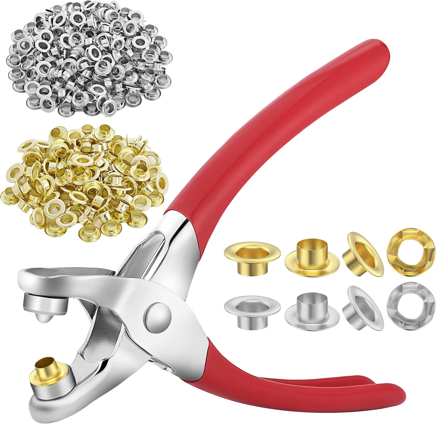 Mr. Pen- Grommet Tool Kit 1/4 Inch Grommet Pliers with 300 Pcs Metal ...