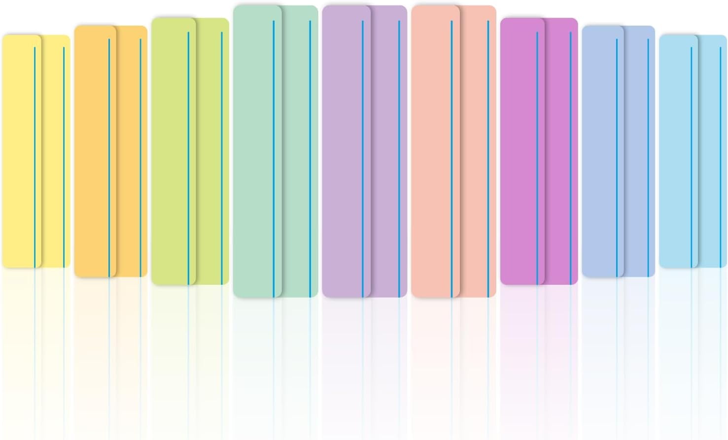 Mr. Pen- Guided Reading Strips with Line, 18 Pack, Pastel Color ...